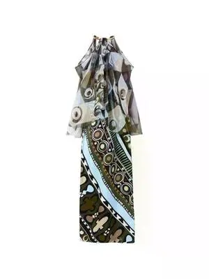 Emilio Pucci Iride Print Silk-chiffon Maxi Dress - Green