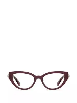 Moschino Cat Eye Frame Glasses - Red