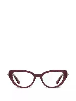 Moschino Cat Eye Frame Glasses - Red