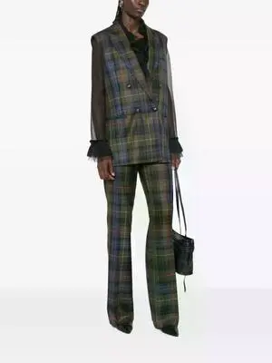 Etro Double-breasted Tartan Gilet
