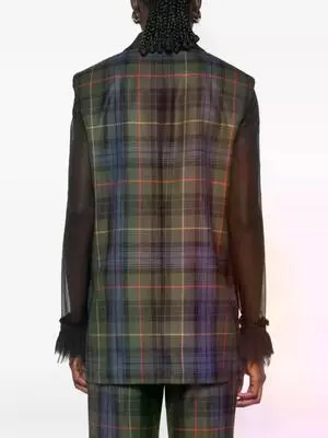 Etro Double-breasted Tartan Gilet