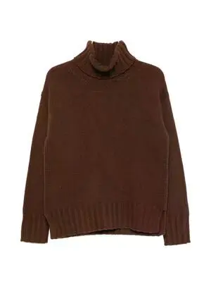 JUCCA Ribbed-knit Roll-neck Sweater - Brown