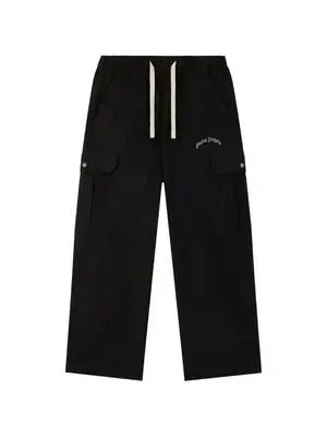 Palm Angels Curved Logo Cargo Trousers - Black
