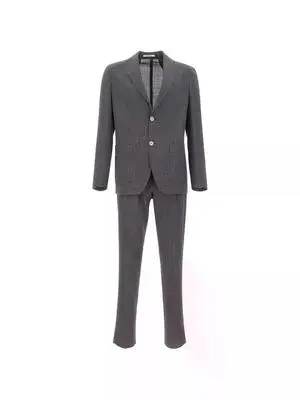 Eleventy Single-breasted Patch-pocket Suit - Grey