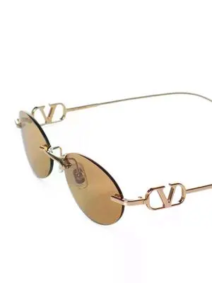 Valentino Garavani Vlogo Oval-frame Sunglasses