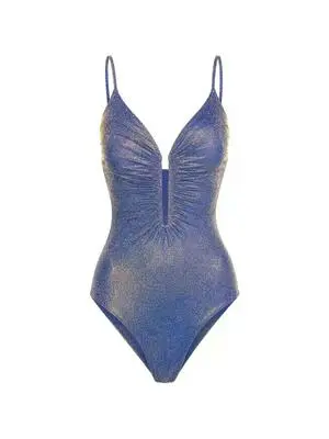 Zimmermann Tallow Ruched Swimsuit - Blue