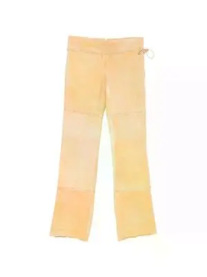 Dolce & Gabbana 2000s Suede Trousers With Whipstitch Detailing