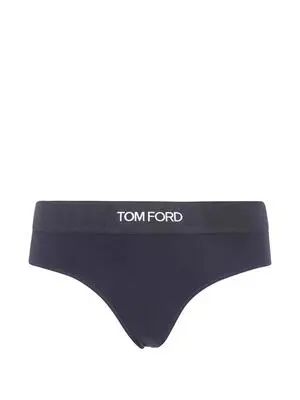TOM FORD Logo-waistband Briefs - Black