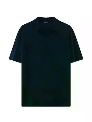 DRUMOHR Frosted Short-sleeve Polo Shirt - Blue