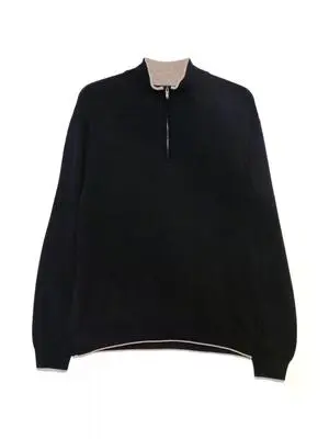 Paul & Shark Cashmere Half-zip Sweater - Blue