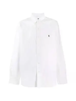 Polo Ralph Lauren Embroidered-logo Button-down Shirt - White