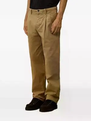 C.P. COMPANY Pleated Straight-leg Trousers - Neutrals