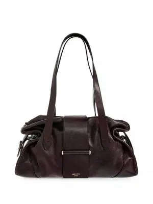 JIMMY CHOO Medium Bar Leather Duffle Bag - Red