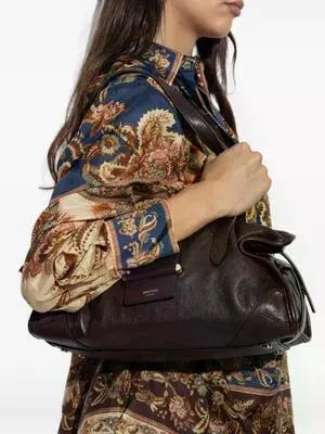 JIMMY CHOO Medium Bar Leather Duffle Bag