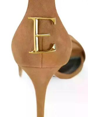 Elisabetta Franchi Suede Sandals With Logo Detail