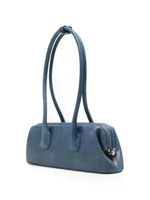 OSOI Mini Boat Wide Leather Shoulder Bag - Blue