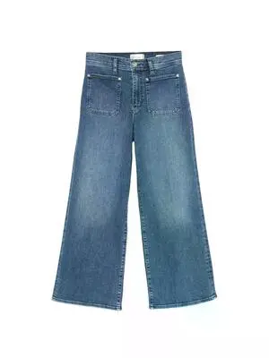 FRAME Le Slim Palazzo Crop Patch-pocket Jeans