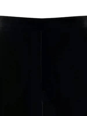 Valentino Garavani Tailored Wide Leg Velvet Bermuda Shorts - Black