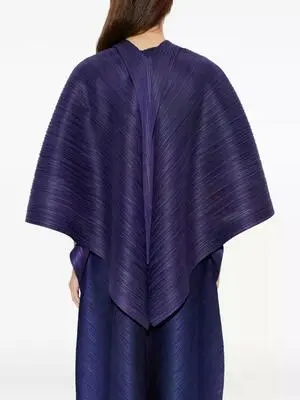 Issey Miyake Pleated Tie-neck Cape
