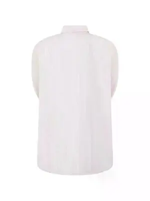 MOORER Vertical-stripe Short-sleeve Shirt
