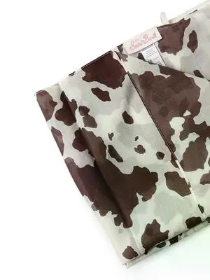 MC2 SAINT BARTH Cow-print Tie-fastening Sarong Skirt - Neutrals