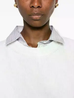 BASE Round Neck Sweater - White