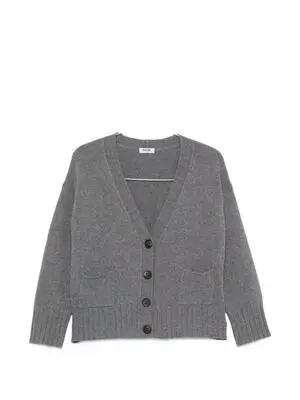 BASE V-neck Cardigan - Grey