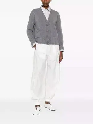 BASE V-neck Cardigan With Button Fastening