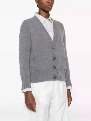 BASE V-neck Cardigan With Button Fastening