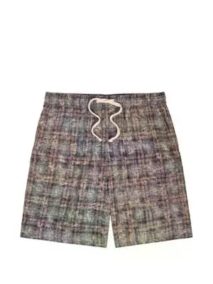 PICANTE Rocco Check-pattern Drawstring Shorts - Grey