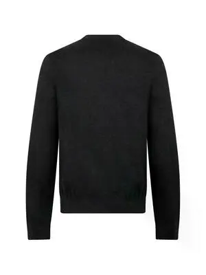 MOORER Zip-fastening Fine-knit Sweater - Grey