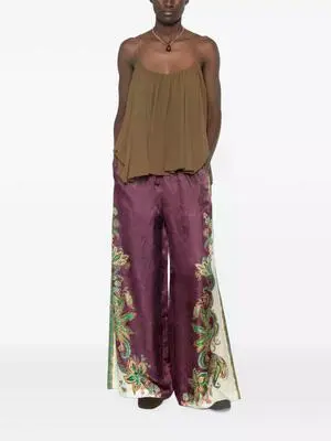 ALEMAIS Alemas Ruthie Paisley-print Palazzo Pants - Purple