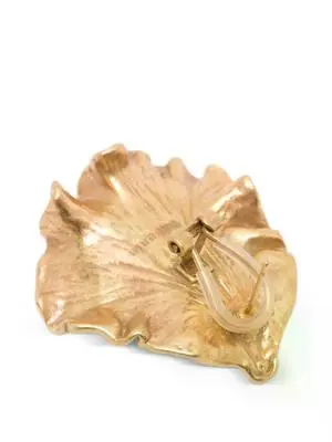 Cult Gaia Iris Leaf Hammered Earrings - Gold
