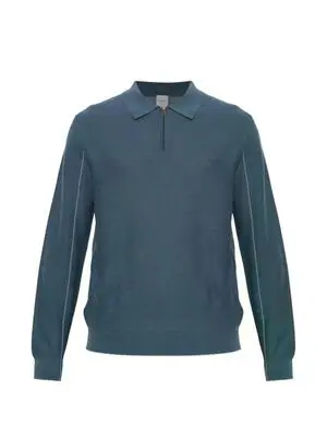 Paul Smith Quarter-zip Long-sleeve Sweater - Blue