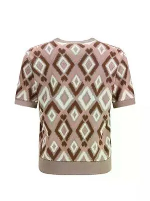 PIACENZA CASHMERE 1733 Argyle-pattern T-shirt