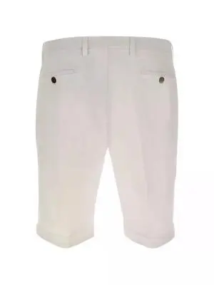 BRIGLIA 1949 Turn-up Hem Tailored Shorts - White