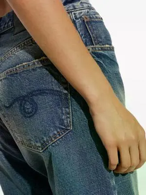 R13 Faded Wide-leg Jeans