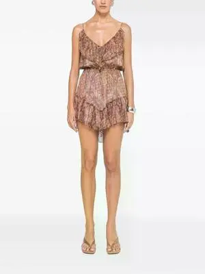 NISSA Floral-print Silk Mini Dress - Pink
