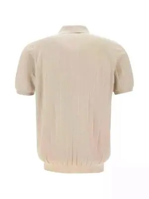 DELLA CIANA Maxi-ribbed Cotton Polo Shirt