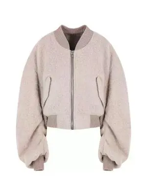Rick Owens Cropped Bomber Jacket - Neutrals
