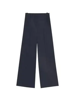 Hugo Pinstripe-pattern Wide-leg Trousers - Blue