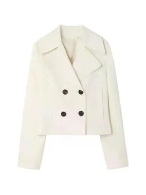 Burberry Cropped Cotton Jacket - Neutrals