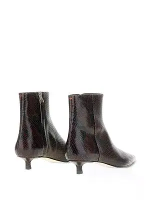 AeydĒ Sofie Snake-print Pointed-toe Ankle Boots