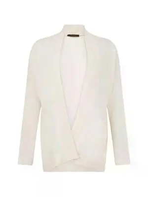 MOORER Fine-knit Open-front Sweater - Neutrals