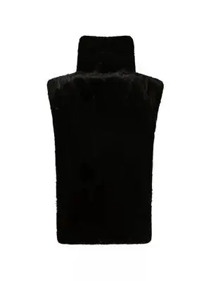 Pinko Faux-fur High-neck Gilet