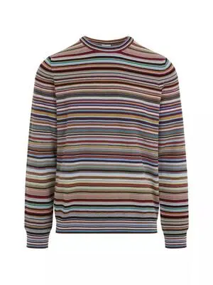 Paul Smith Striped Cotton Sweater - Neutrals