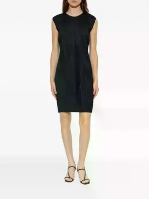 Issey Miyake Pleated Sleeveless Mini Dress