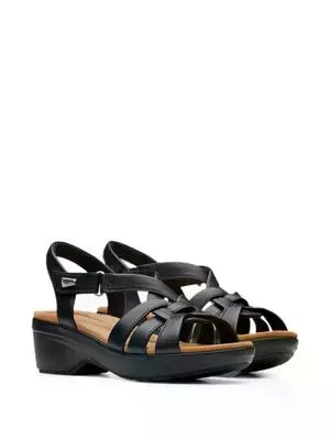 Clarks Tuleah Cross Leather Sandals