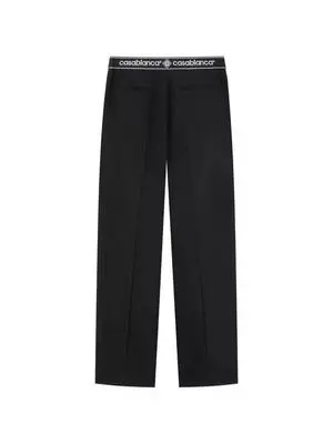 Casablanca Logo-waistband Tailored Trousers - Black