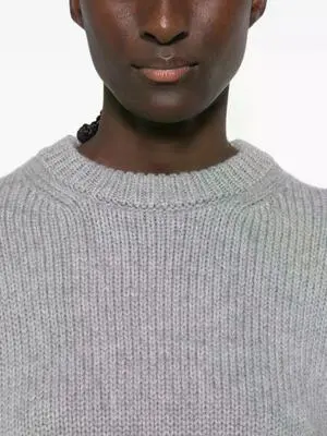 Malo Ribbed-knit Crew-neck Sweater - Grey